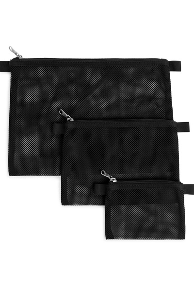 Mesh Travel Organisers – Black – Travel – ARKET NL