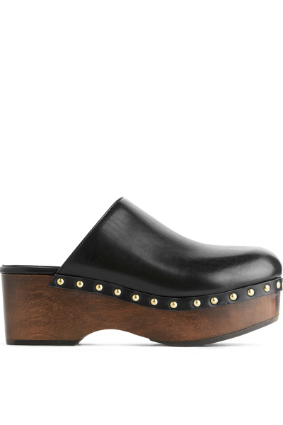 Wooden Sole Clogs – Black – Women – ARKET NL