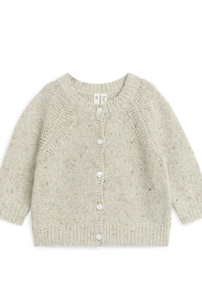 Neps Wool-Blend Cardigan – Beige – Children – ARKET NL