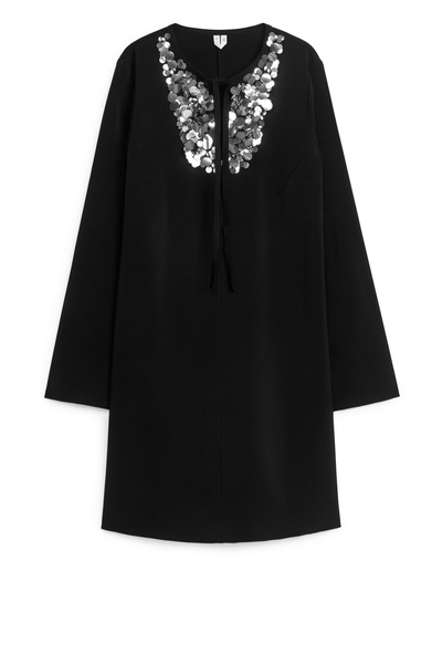 Embellished Mini Dress – Black – Women – ARKET NO