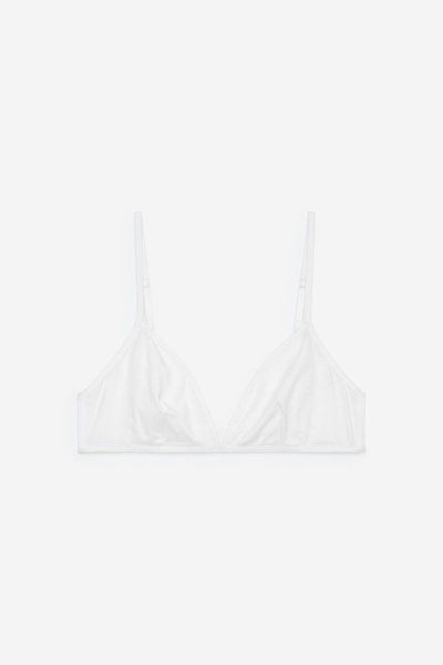 Cotton Soft Bra – White – Women – ARKET SE
