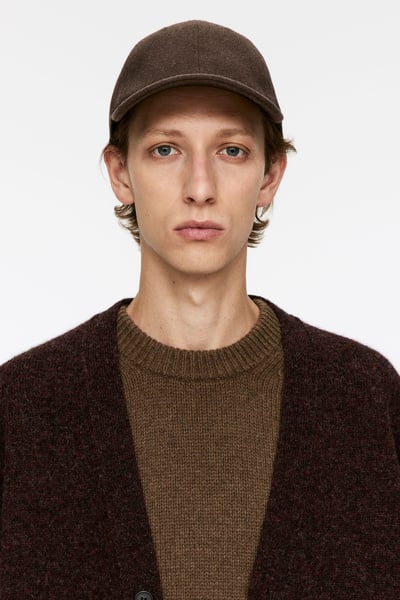 Wool Felt Cap – Dark Brown Melange – Men – ARKET NL