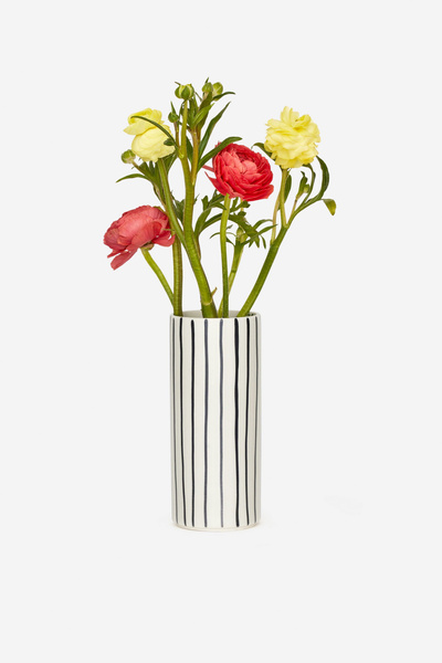 Stoneware Vase 23 cm – White/Blue – Homeware – ARKET EU