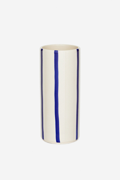 Stoneware Vase 23 cm – Blue/White – Homeware – ARKET EU