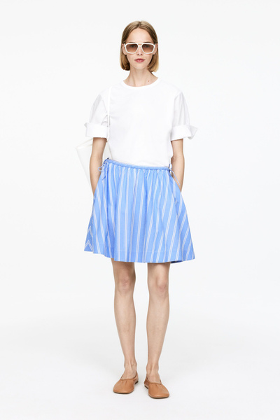 Mini Cotton Skirt – Blue/White – Women – ARKET WW