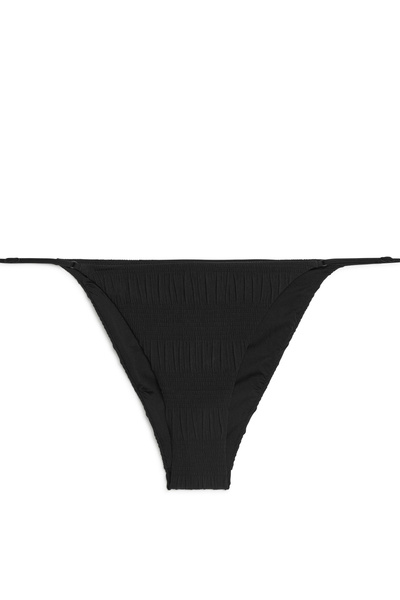 Smocked Bikini Bottom – Black – Women – ARKET WW