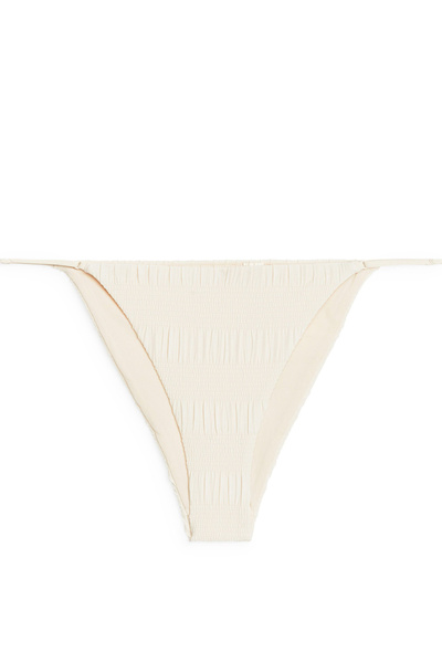 Smocked Bikini Bottom – White – Women – ARKET GB