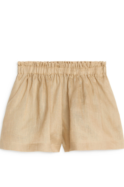 Wide Linen Shorts – Beige – Children – ARKET WW