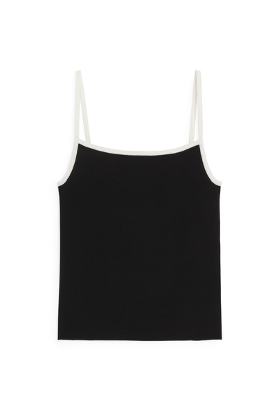 Knitted Strap Top – Black – Women – ARKET EU