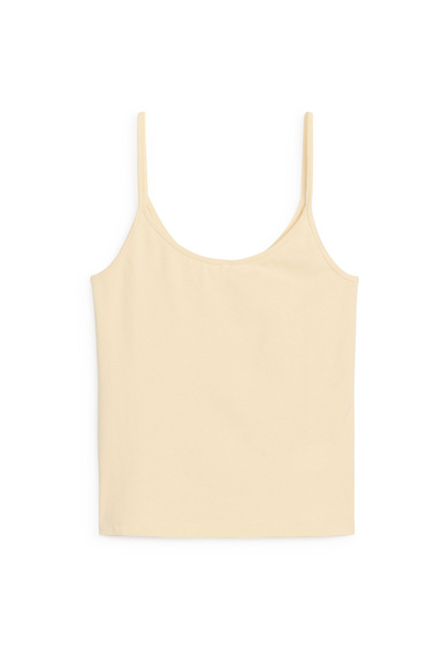 Spaghetti-Strap Top – Light Yellow – Women – ARKET NL