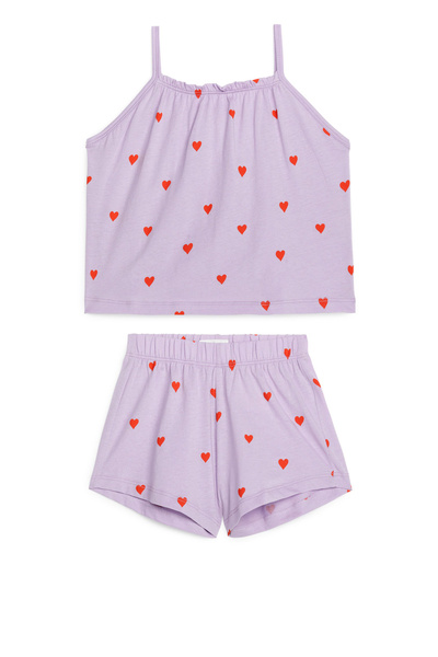 Cotton Pyjama Set – Lilac – Children – ARKET GB
