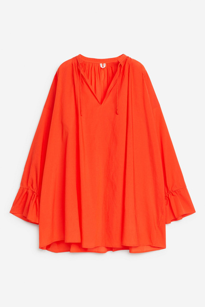 Relaxed Drawstring Tunic – Coral – Women – ARKET GB
