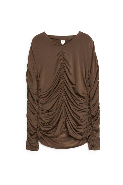 Gathered Top – Brown – Women – ARKET NL