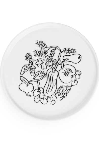 ARKET CAFÉ Plate – White/Black – Café – ARKET CH