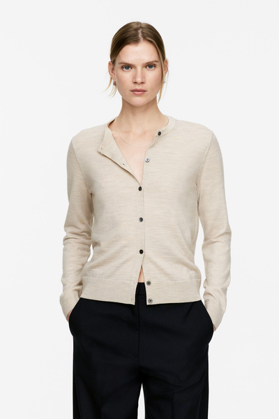 Merino Wool Cardigan – Light Beige – Women – ARKET GB