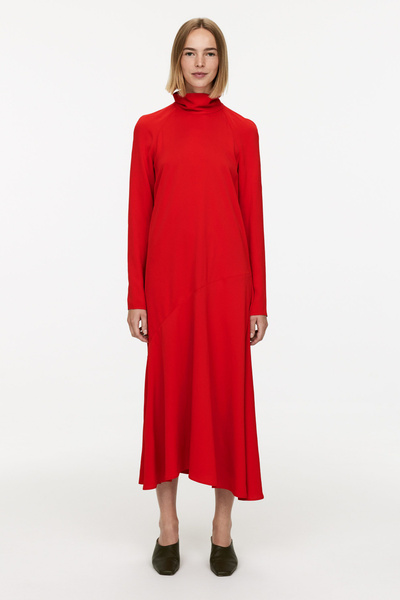 Robe longue à col roulé – Rouge – Femme – ARKET FR