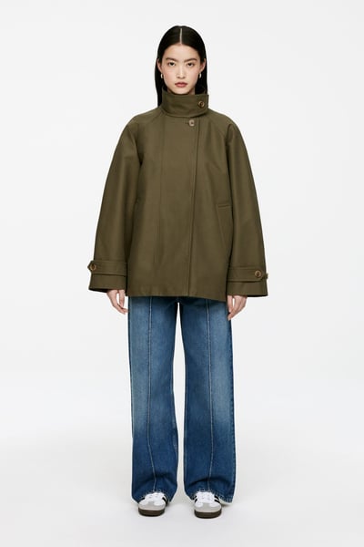 Kurzer Trenchcoat – Khaki – Women – ARKET CH