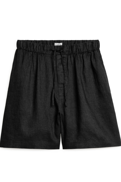 Shorts i linne – Svart – Men – ARKET SE