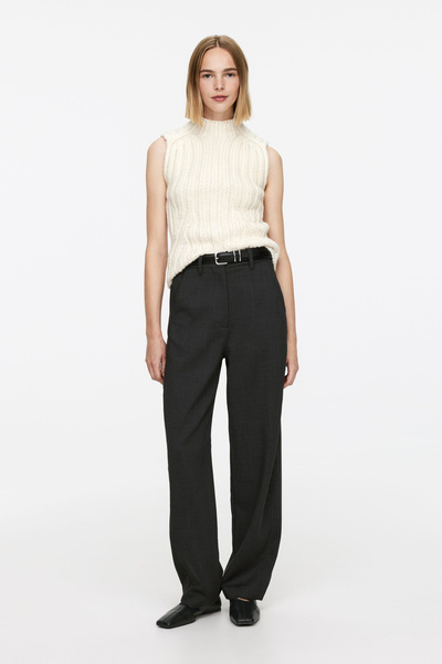 Relaxed Tailored Trousers – Dark Grey – Women – ARKET DK