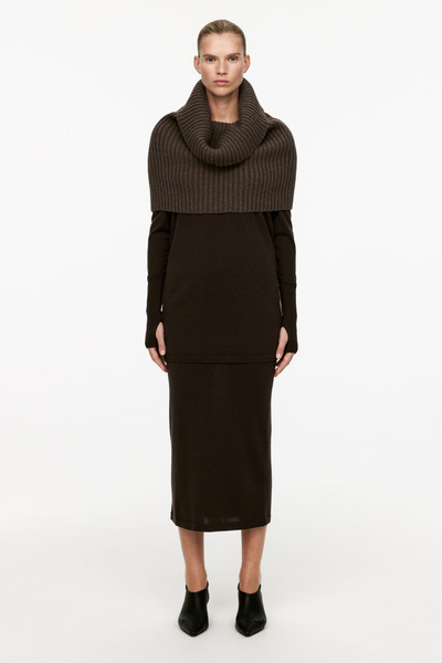 Nativa Rib Wool Collar – Mole – Women – ARKET NL