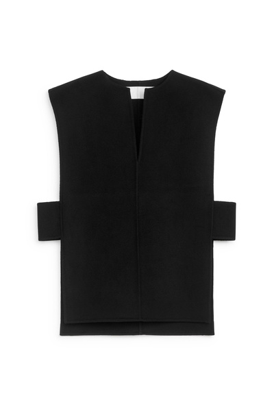 Wool-Blend Doublé Vest – Black – Women – ARKET NL