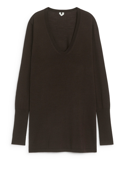 Nativa Wool Jumper – Dark Brown – Women – ARKET WW