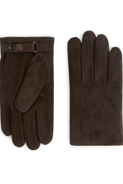 Hestra Robert Suede Gloves – Dark Mole – Men – ARKET NL