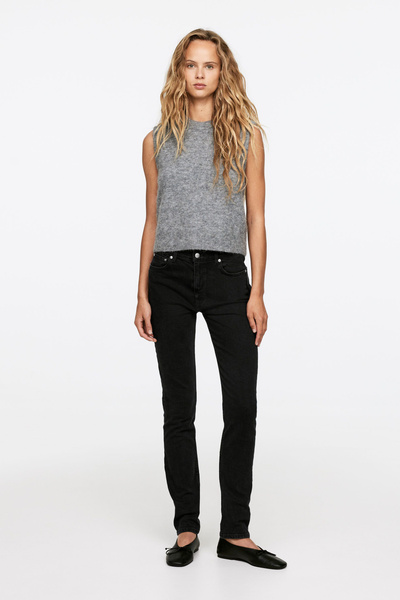 Jean slim taille haute extensible AZALEA – Noir – ARKET FR
