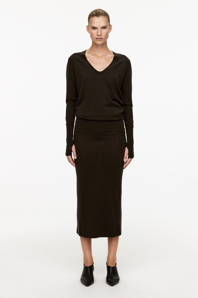 Nativa Wool Skirt – Mole – Women – ARKET DK