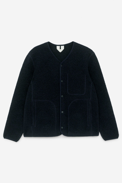 Wool-Blend Fleece Jacket – Dark Blue – Men – ARKET GB