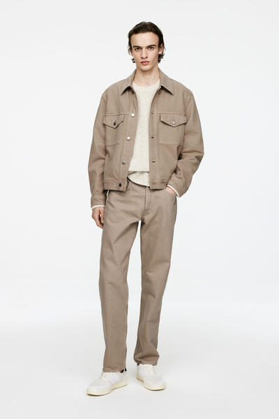 Veste en jean teinte en pièce – Argile – Homme – ARKET FR