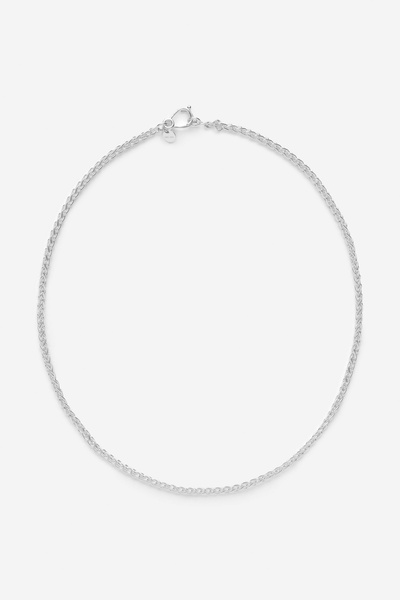 Sterling Silver Wheat Chain Necklace – Silver – ARKET EU