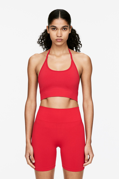 Seamless Halterneck Top – Red – Women – ARKET NL