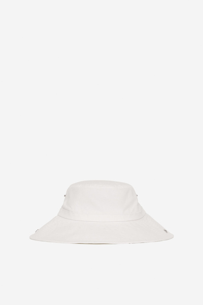 Wide-Brim Cotton Hat – White – Women – ARKET GB