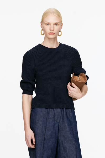 Cotton Jumper – Dark Blue – Women – ARKET GB