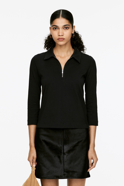 Half-Zip Top – Black – Women – ARKET GB