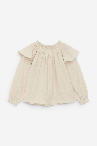 Frill Muslin Blouse – Off White – Children – ARKET EU