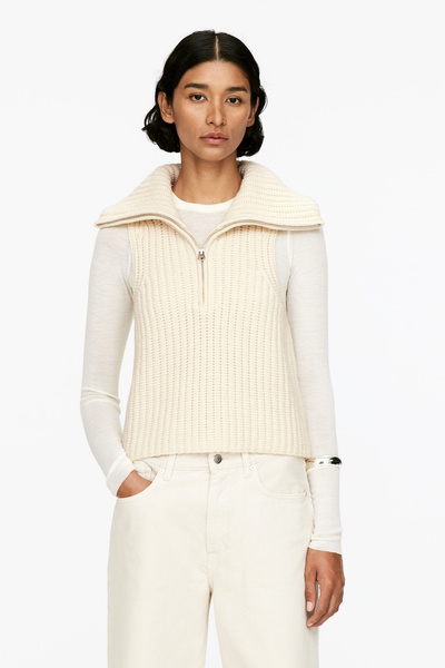 Ribbed Wool Vest – Off White – Women – ARKET WW