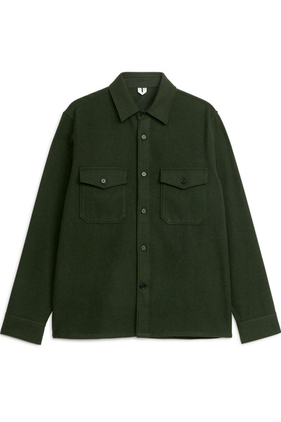 Wool Overshirt – Dark Green – Men – ARKET GB